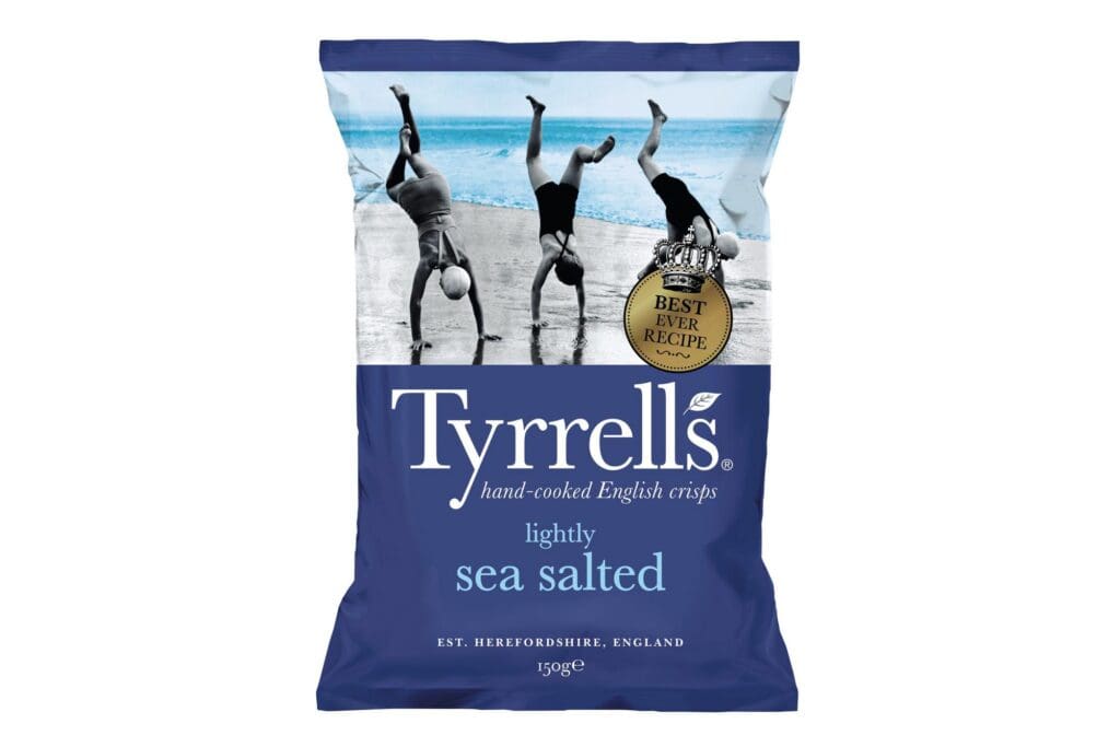 Tyrrells Lightly Sea Salted Sharing Crisps 12 X 150g - Nicol Retailer ...