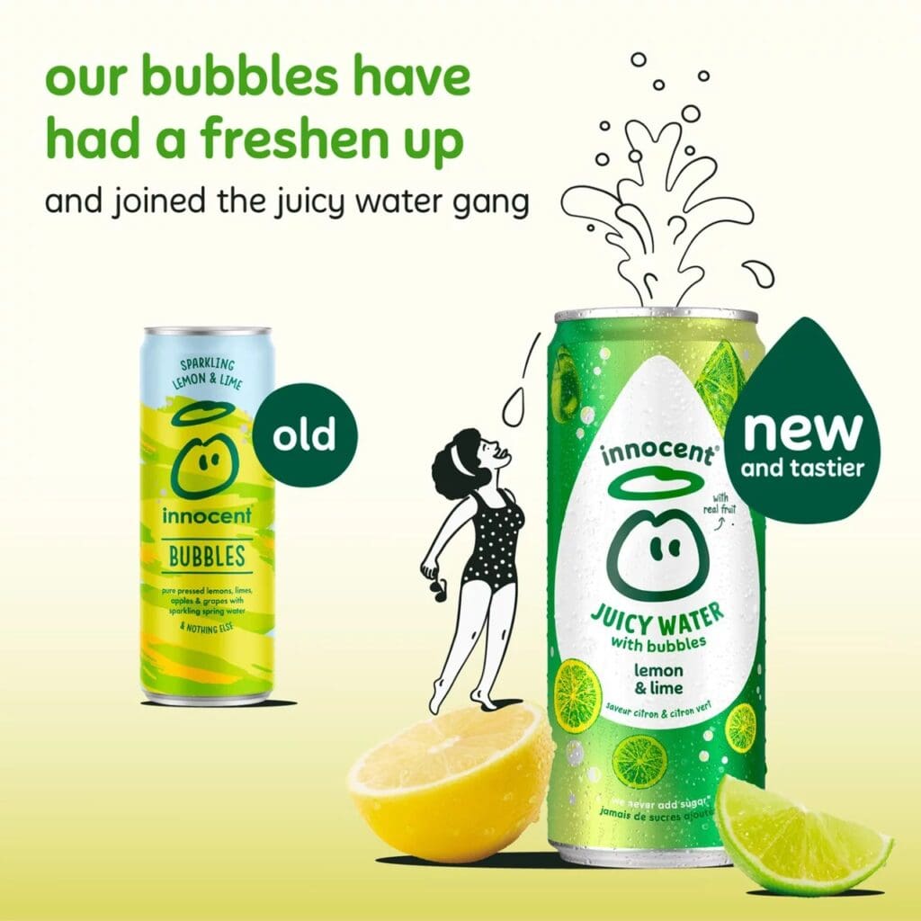 Innocent Juicy Water With Bubbles: Lemon & Lime Delight - Nicol ...