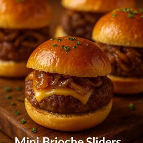 Mini Brioche Sliders with Garlic Butter & Caramelised Onions Ideas ...